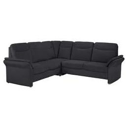 Ecksofa Home Affaire "Tahoma L-Form" Sofas Gr. B/H/T: 251cm x 103cm x 231cm, Struktur weich, langer Schenkel rechts, mit Bettfunktion-mit Schublade-mit Relaxfunktion, schwarz mit Armlehnfunktion, wahlweise Bettfunktion, Schublade, Relaxfunktion