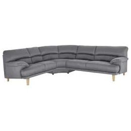 Polsterecke Trendmanufaktur "Cecilia, italienisches Designsprache, modern und komfortabel, L-Form" Sofas Gr. B/H/T: 280cm x 87cm x 240cm, Struktur fein, langer Schenkel rechts, langer Schenkel rechts, grau (hellgrau) toller Sitzkomfort und bequeme Armlehnen