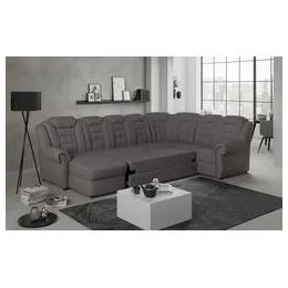 Wohnlandschaft Home Affaire "Boston U-Form" Sofas Gr. B/H/T: 333 cm x 102 cm x 216 cm, Kunstleder SOFTLUX, langer Schenkel rechts-Recamiere links-Bettfunktion links, Mit Bettfunktion-mit Schubkasten, braun (fango) Gemütliche Wohnlandschaft mit hoher Rückenlehne in klassischem Design