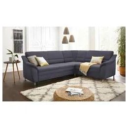 Sit & More Ecksofa SIT & MORE "Cardoso L-Form" Sofas Gr. B/H/T: 249cm x 90cm x 209cm, Flachgewebe, langer Schenkel links, keine Funktion, grau (anthrazit) mit Federkern, wahlweise Bettfunktion und Schubkasten