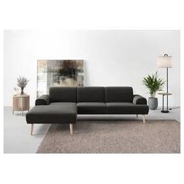 Ecksofa Andas "Swift L-Form", grau (anthrazit), B:292cm H:83cm T:176cm, 100% Polyester, Sofas, Federkern-Polsterung, B/T/H: 292/83/176 cm