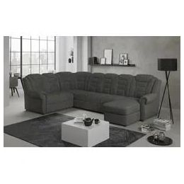 Wohnlandschaft Home Affaire "Boston U-Form" Sofas Gr. B/H/T: 333 cm x 102 cm x 216 cm, Chenille, langer Schenkel links-Recamiere rechts, Ohne Bettfunktion-ohne Schubkasten, grau (anthracite) Gemütliche Wohnlandschaft mit hoher Rückenlehne in klassischem Design