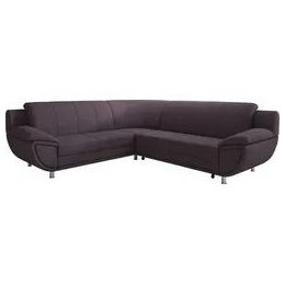 Ecksofa Trendmanufaktur "Rondo II, L-Form" Sofas Gr. B/H/T: 267cm x 85cm x 247cm, Struktur fein, langer Schenkel rechts, Ohne Federkern, mit Bettfunktion, braun (rosybrown) wahlweise mit Federkern, Bettfunktion