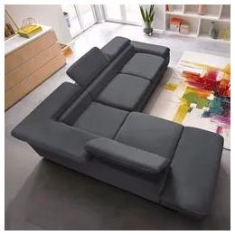 Sit & More Ecksofa SIT & MORE "Alcatraz L-Form" Sofas Gr. B/H/T: 272cm x 94cm x 226cm, Luxus-Microfaser ALTARA NUBUCK, Ottomane links, mit Bettfunktion, grau (dunkelgrau) wahlweise mit Bettfunktion