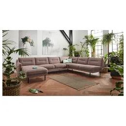 Wohnlandschaft Andas "Nordfyn U-Form" Sofas Gr. B/H/T: 323 cm x 81 cm x 239 cm, Struktur weich, Recamiere links, braun edles Design in 3 Bezugsqualitäten, by Morten Georgsen