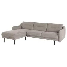 Ecksofa Andas "Nordfyn L-Form" Sofas Gr. B/H/T: 239cm x 81cm x 166cm, Luxus-Microfaser Lederoptik, Recamiere links, grau edles Design in 3 Bezugsqualitäten, by Morten Georgsen