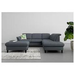 Sit & More Ecksofa SIT & MORE "Maggiore L-Form" Sofas Gr. B/H/T: 261cm x 88cm x 224cm, Soft clean, Ottomane rechts, ohne Kopfteilverstellung-ohne Bettfunktion-ohne Stauraum-Fussfarbe: schwarz matt, grau (dunkelgrau) wahlweise mit Kopfteilverstellung, Bettfunktion und Stauraum