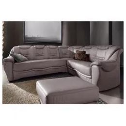 Sit & More Ecksofa SIT & MORE "Benson L-Form" Sofas Gr. B/H/T: 265cm x 94cm x 215cm, Luxus-Kunstleder, langer Schenkel links, mit Bettfunktion, grau (elefant) wahlweise mit Bettfunktion