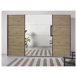 Schwebetürenschrank Rauch "Kleiderschrank Schrank Garderobe TOPSELLER OTELI inkl. Inneneinteilung" Schränke Gr. B/H/T: 315 cm x 210 cm x 62 cm, braun (eiche artisan) mit 3 Innenschubladen sowie zusätzlichen Einlegeböden MADE IN GERMANY