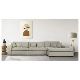 Guido Maria Kretschmer Home & Living Sofa-Eckelement GUIDO MARIA KRETSCHMER HOME & LIVING "Skara XXL L-Form" Polsterelemente Gr. Struktur (recyceltes Polyester), Ottomane rechts, Federkernpolsterung, beige (creme) Lounge-Sofa XXL mit Federkern-Polsterung, in vielen Bezugsvarianten