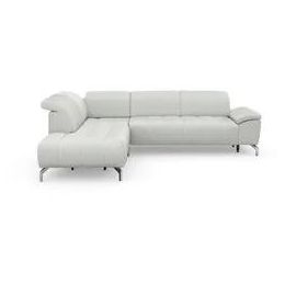 Sit & More Ecksofa SIT & MORE "Cool L-Form", grau (hellgrau), B:272cm H:79cm T:220cm, Sofas, wahlweise mit Kopfteilverstellung und Vorziehsitz, motorisch