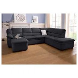 Wohnlandschaft COTTA "Casino U-Form" Sofas Gr. B/H/T: 313 cm x 98 cm x 95 cm, Luxus-Kunstleder, Ottomane rechts, ohne Bettfunktion, braun (espresso) wahlweise mit Bettfunktion