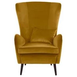 Guido Maria Kretschmer Home & Living Sessel GUIDO MARIA KRETSCHMER HOME & LIVING "Sallito, Ohrensessel, TV-Sessel" Gr. Samtoptik, Ohne Hocker, B/H/T: 76 cm x 109 cm x 85 cm, goldfarben (gold) Ohrensessel ohne Hocker Einzelsessel Sessel in 6 Bezugsqualitäten, BTH: 7685109 cm, auch Microfaser