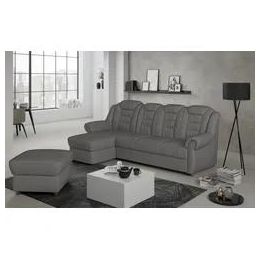 Ecksofa Home Affaire "Boston L-Form" Sofas Gr. B/H/T: 262 cm x 102 cm x 165 cm, Chenille, Recamiere links, Ohne Bettfunktion-ohne Bettkasten, grau (anthracite) Gemütliches Ecksofa mit hoher Rückenlehne in klassischem Design