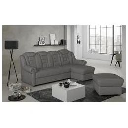 Ecksofa Home Affaire "Boston L-Form" Sofas Gr. B/H/T: 262 cm x 102 cm x 165 cm, Chenille, Recamiere rechts, Ohne Bettfunktion-ohne Bettkasten, grau (anthracite) Gemütliches Ecksofa mit hoher Rückenlehne in klassischem Design