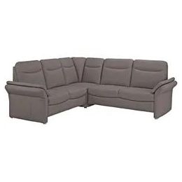 Ecksofa Home Affaire "Tahoma L-Form" Sofas Gr. B/H/T: 251cm x 103cm x 231cm, NaturLEDER-Kunstleder, langer Schenkel rechts, mit Bettfunktion-mit Schublade-mit Relaxfunktion, braun (schlamm) mit Armlehnfunktion, wahlweise Bettfunktion, Schublade, Relaxfunktion