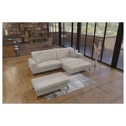 Sit & More Ecksofa SIT&MORE "Bolero L-Form" Sofas Gr. B/H/T: 290 cm x 88 cm x 178 cm, Breitcord, Recamiere rechts, ohne Kopfteilverstellung-ohne Bett-ohne Bettkasten, beige (creme)