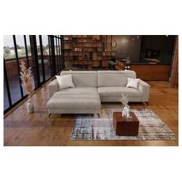 Sit & More Ecksofa SIT&MORE "Bolero L-Form" Sofas Gr. B/H/T: 290 cm x 88 cm x 178 cm, Struktur weich, Recamiere links, ohne Kopfteilverstellung-ohne Bett-ohne Bettkasten, beige (creme)