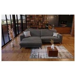 Sit & More Ecksofa SIT & MORE "Bolero L-Form" Sofas Gr. B/H/T: 290cm x 88cm x 178cm, Struktur weich, Recamiere links, mit Kopfteilverstellung-mit Bett-mit Bettkasten, grau