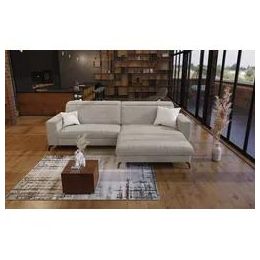 Sit & More Ecksofa SIT & MORE "Bolero L-Form" Sofas Gr. B/H/T: 290cm x 88cm x 178cm, Struktur weich, Recamiere rechts, mit Kopfteilverstellung-mit Bett-mit Bettkasten, beige (creme)