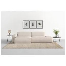 Ecksofa Trendmanufaktur "Braga, mit hochwertigem Kaltschaum, L-Form, in Cord erhältlich" Sofas Gr. B/H/T: 275cm x 72cm x 160cm, Struktur LORD, Recamiere links, grau (dove) modernes Sofa, Couch mit hohem Sitzkomfort, 27572160 cm (BHT)