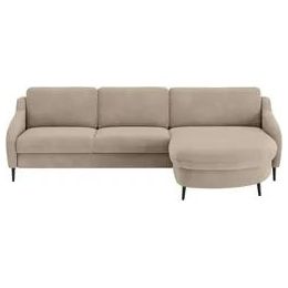 Sit & More Ecksofa SIT & MORE "Soul L-Form" Sofas Gr. B/H/T: 296cm x 90cm x 189cm, Struktur, Recamiere rechts, ohne Funktion, beige wahlweise mit Bettfunktion