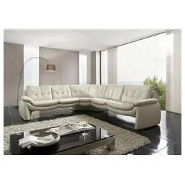 Ecksofa Places of Style "Luna L-Form" Sofas Gr. B/H/T: 288cm x 80cm x 268cm, NaturLEDER LongLife100, langer Schenkel rechts, beige (creme) in einzigartiger Optik