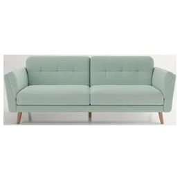 3-Sitzer Phoenix "Helsinki", grün (mint), B:220,5cm H:88cm T:80,5cm, Sofas, Schlafsofa