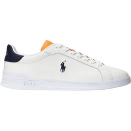 Polo Ralph Lauren Heritage Court II Sneaker, Schnürung, Leder, für Herren, weiß, 41