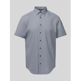 Christian Berg Regular Fit Business-Hemd mit Allover-Muster