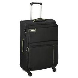 d&n Reisekoffer d&n Travel Line 6704 Trolley 65 cm erweiterbar 4 Rollen 61 l - Schwarz