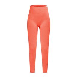 Smilodox Amaze Ripp Compressive Leggings Damen Größe M orangemeliert