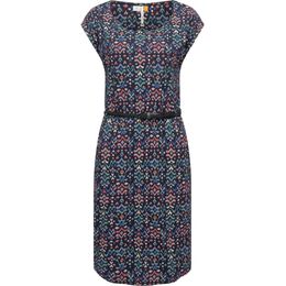 Ragwear Kleid 'Lilithe Ikat' Damen Größe 40 dunkelblau / pink Winterkleid