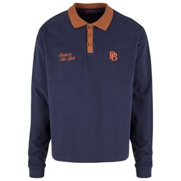 Prohibited Poloshirt Damen Gr&ouml;&szlig;e S dunkelblau / braun / orange