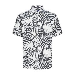Jack & Jones JACK & JONES Hemd 'JORJoshua Aruba' Herren Größe XXL schwarz / weiß