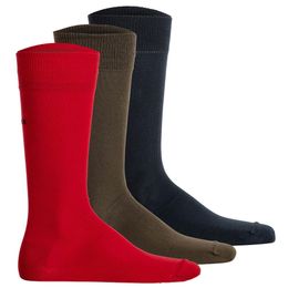 Hugo Socken Herren Größe 39/42 dunkelblau / braun / rot