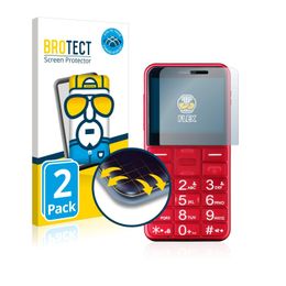 BROTECT Displayschutzfolie Fullscreen Schutzfolie für Panasonic KX-TU155, 2 Stück, 2 Stück, Displayschutz Folie Fullcover Klar Transparent, weiß