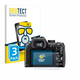 BROTECT Displayschutzglas Schutzglas für Pentax KF, 3 Stück, Schutzfolie Display Schutz Glas Folie matt, weiß