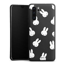 DeinDesign Handyhülle Miffy Muster transparent Miffy Pattern Transparent, Huawei P30 Pro Silikon Hülle Premium Case Handy Schutzhülle, schwarz