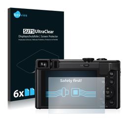 Savvies Displayschutzfolie Schutzfolie für Panasonic Lumix DMC-TZ81, 6 Stück, 6 Stück, Displayschutz Schutz Folie Klar Transparent, weiß