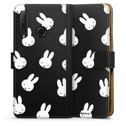 DeinDesign Handyhülle Miffy Muster transparent Miffy Pattern Transparent, Huawei Honor 20 Lite Hülle Handy Flip Case Wallet Cover, schwarz
