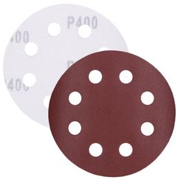 TP Schleifscheibe Schleifpapier, Schleifscheibe - Universal (rot) 125mm, 8-fach-gelocht