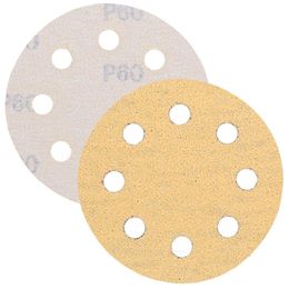 TP Schleifscheibe Schleifpapier, Schleifscheibe - Universal (gelb) 125mm, 8-fach-gelocht