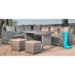 Gartenlounge-Set Garden Pleasure "OVIEDO" Sitzmöbel-Sets grau Outdoor Möbel