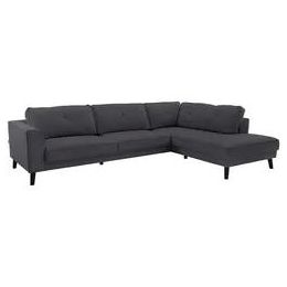 Guido Maria Kretschmer Home & Living Ecksofa GUIDO MARIA KRETSCHMER HOME & LIVING "Bilge, L-Form" Sofas Gr. B/H/T: 297cm x 83cm x 203cm, Struktur, Ottomane rechts, ohne Funktion, grau (anthrazit)