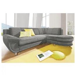 Ecksofa Trendmanufaktur "Rondo, L-Form", beige (beige, braun), B:265cm H:85cm T:190cm, Softlux-Kunstleder, Primabelle-Microfaser, NaturLeder (handschuhweiches Rindsleder in Sitz und Rücken mit SOFTLUX-Kunstleder als Korpus-Bezug), Struktur (23% Polyacryl, 77% Polyester), Sofas, wahlweise mit Federkern, wahlweise mit Bettfunktion