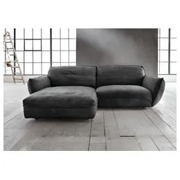 Ecksofa BETYPE "Be Type Be Chilled, L-Form" Sofas Gr. B/H/T: 280cm x 85cm x 180cm, Leder PALLINO, Recamiere links, schwarz in 2 Breiten mit stylischer und offener Nahtführung