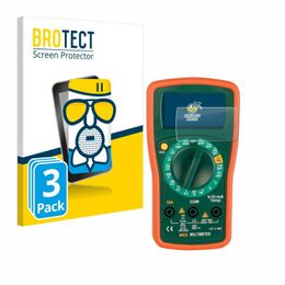 BROTECT Displayschutzglas Schutzglas für Extech MN35 Digitales mini Multimeter, 3 Stück, Schutzfolie Display Schutz Glas Folie matt, weiß