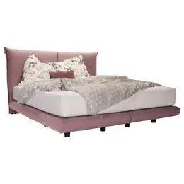 Boxspringbett Tom Tailor HOME "SOHO PILLOW BOX" Komplettbetten Gr. Struktur fein TBO, Liegefläche B/L: 140 cm x 200 cm, Gewicht bis: 80 kg H2, 5-Zonen-Tonnentaschen-Federkernmatratze, rosa (blush tbo 27) Boxspringbett in Schwebeoptik, Kopfteil Kissenform, Höhe 120 cm