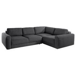 Ecksofa Places of Style "Bloomfield, L-Form" Sofas Gr. B/H/T: 304cm x 84cm x 224cm, Struktur grob, langer Schenkel links, XXL ohne Sitztiefenverstellung, braun (obsidian) extra tiefe Sitzfläche, wahlweise mit Sitztiefenverstellung